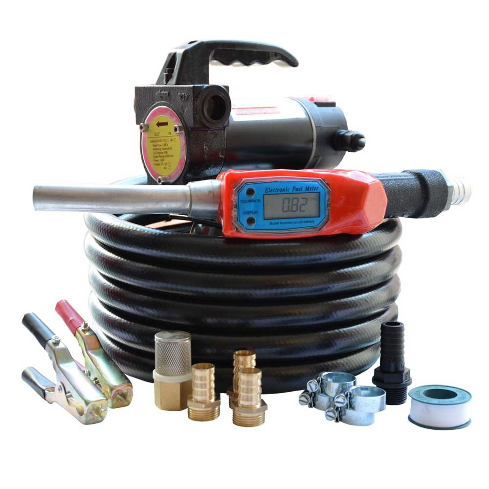 24V Portable Diesel Transfer Fuel Pump Kit - With Digital Flow Meter ...