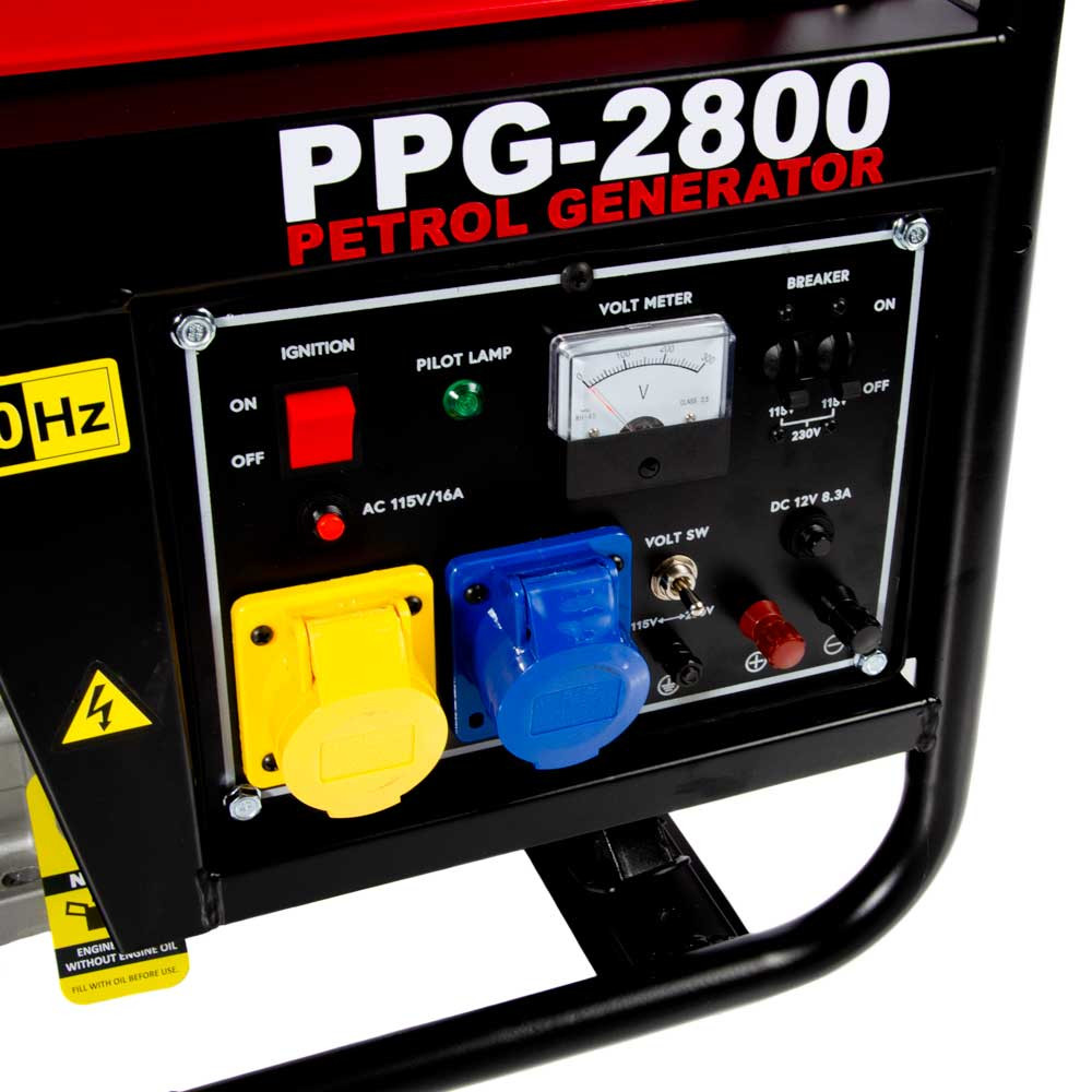 2.8 KVA / 2.8KW 6.5HP DC Petrol Generator - 110V / 240V / 12V / 50HZ ...