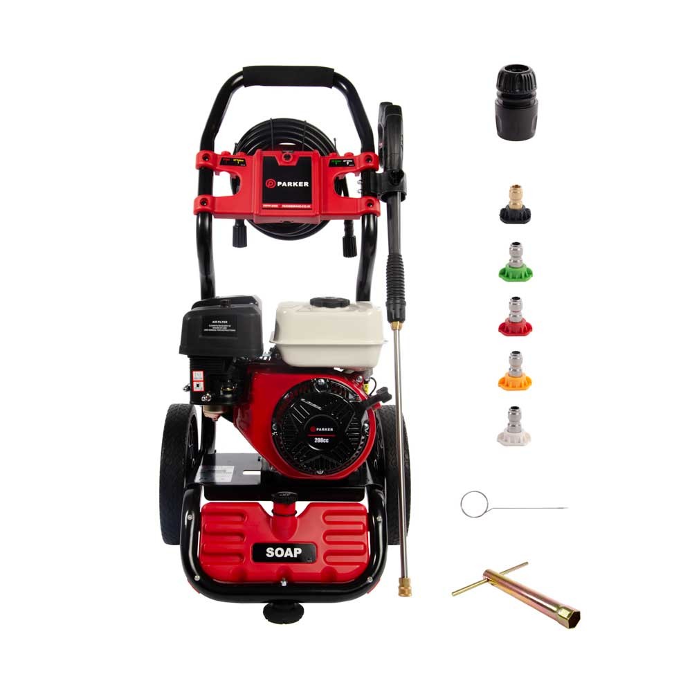 Petrol Pressure Washer 208cc Engine 3100 PSI OILS ParkerBrand
