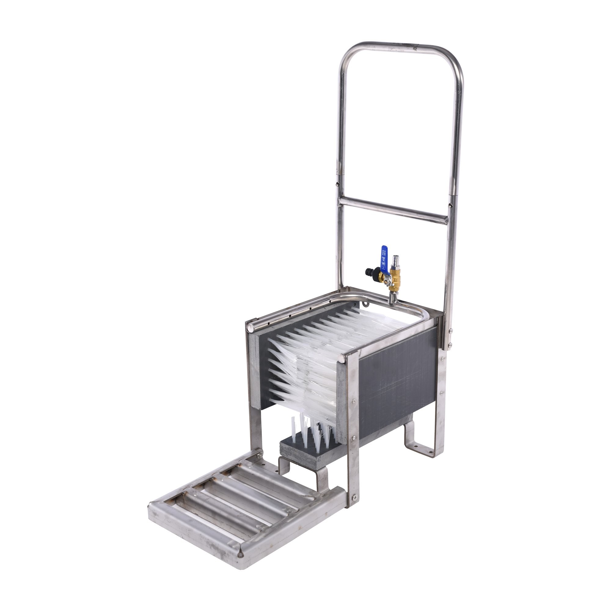 Boot Wash Station – Stainless Steel, 3 Brushes, Hose & Grate Cleaner ...
