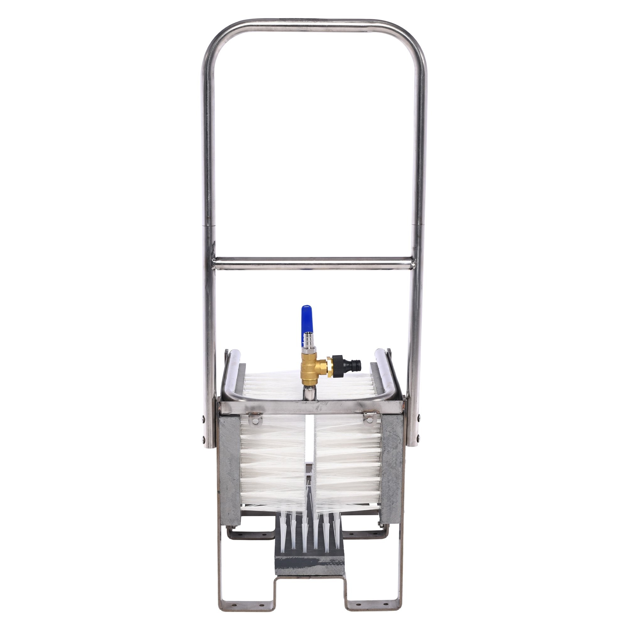 Boot Wash Station – Stainless Steel, 3 Brushes, Hose & Grate Cleaner ...