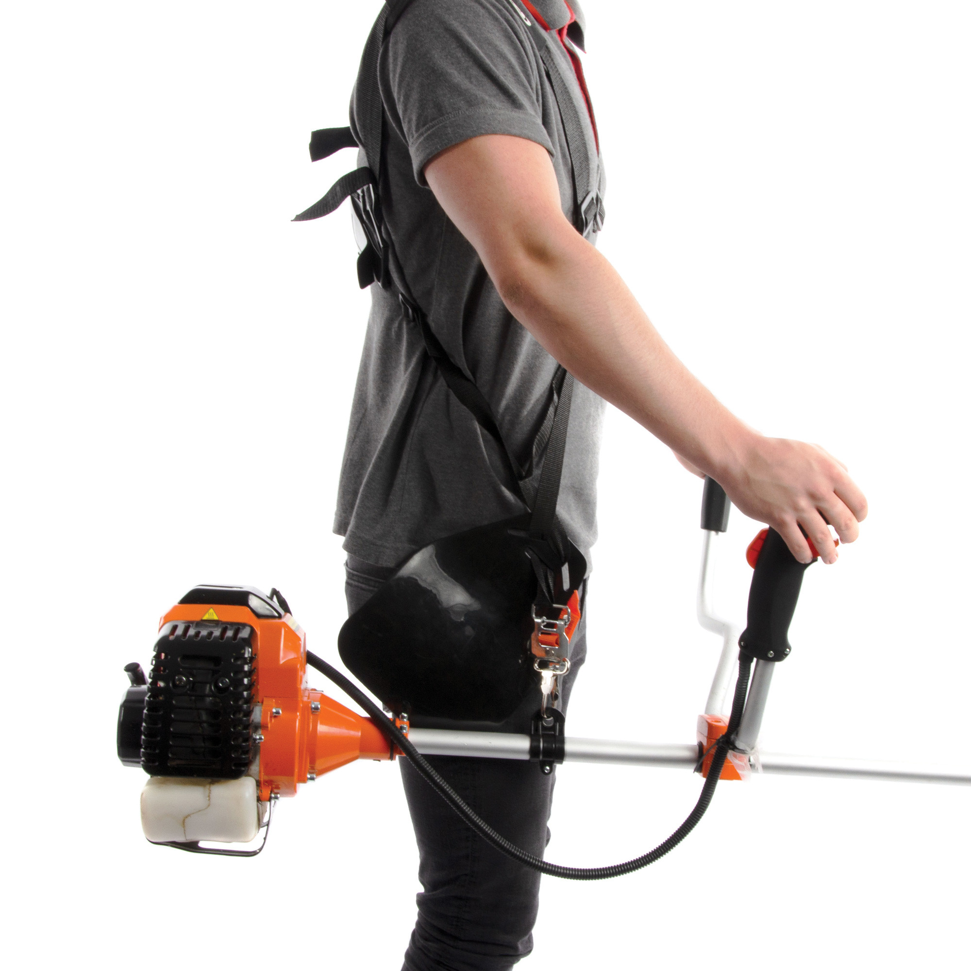 52cc Petrol Garden Brush Cutter, Grass Trimmer + Oil | ParkerBrand