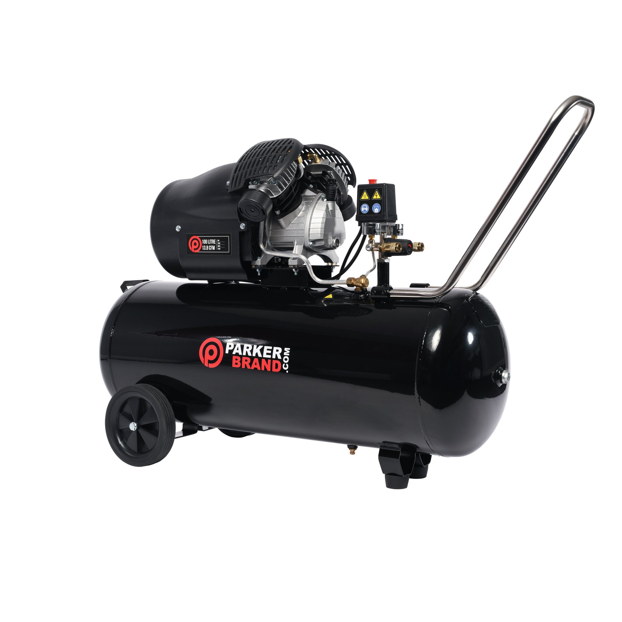100 Litre Air Compressor - 13.8 CFM, 3.0 HP, 100L | ParkerBrand