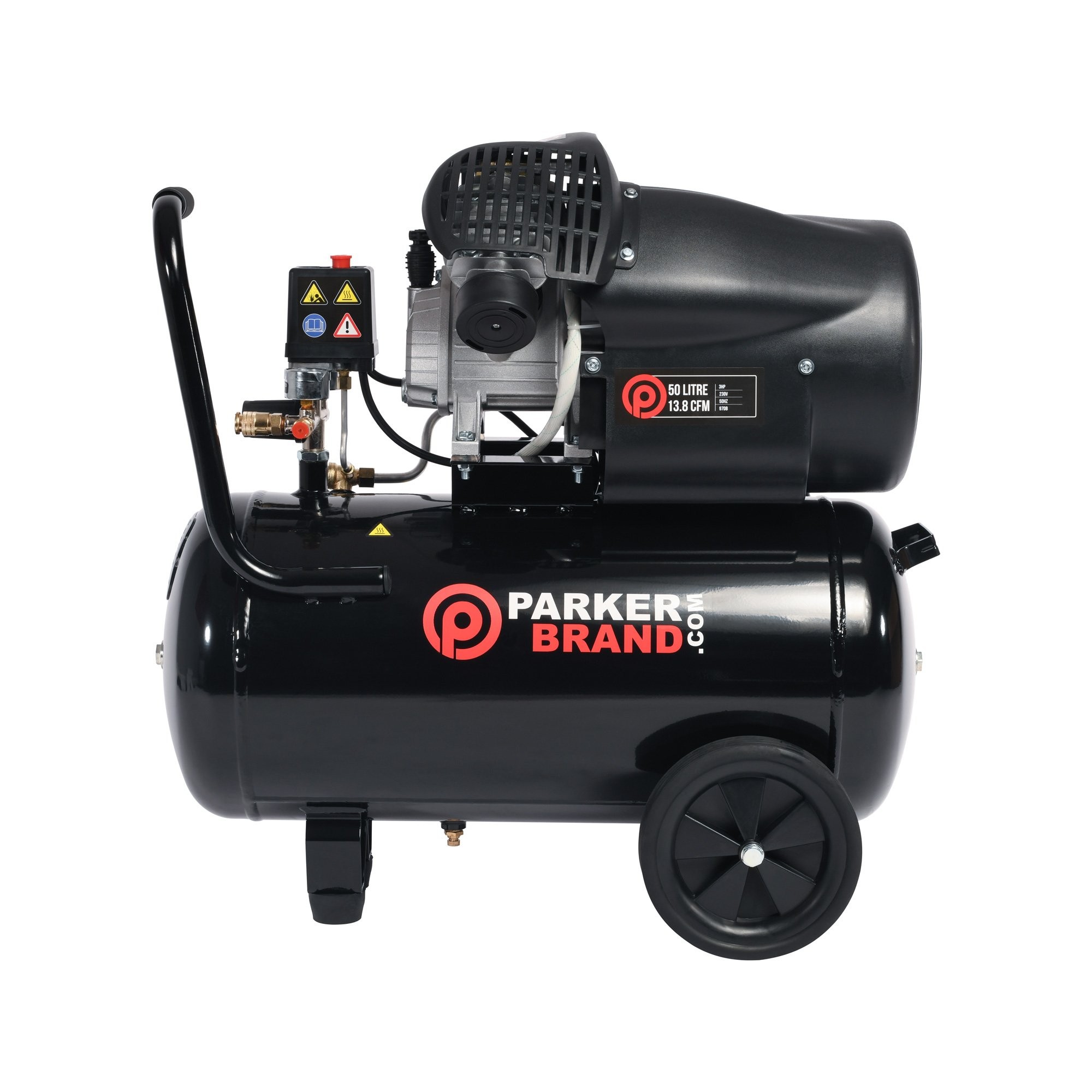 50 Litre Direct Drive Air Compressor - 13.8 CFM, 3.0 HP, 50L | ParkerBrand