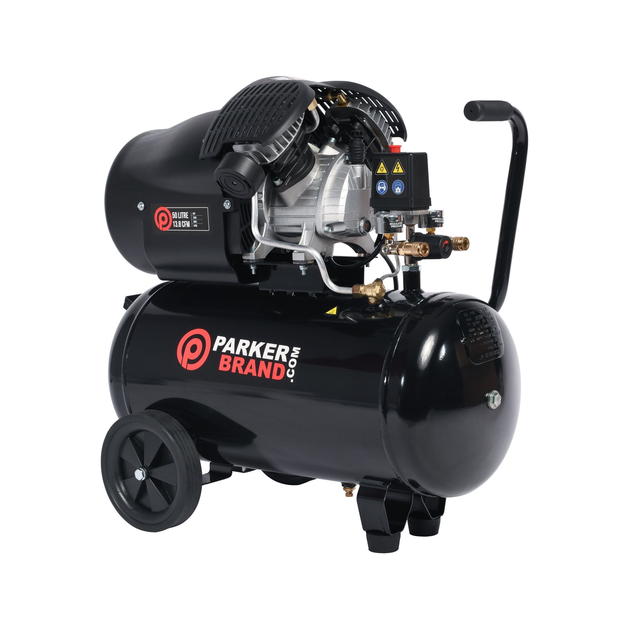 50 Litre Direct Drive Air Compressor - 13.8 CFM, 3.0 HP, 50L | ParkerBrand