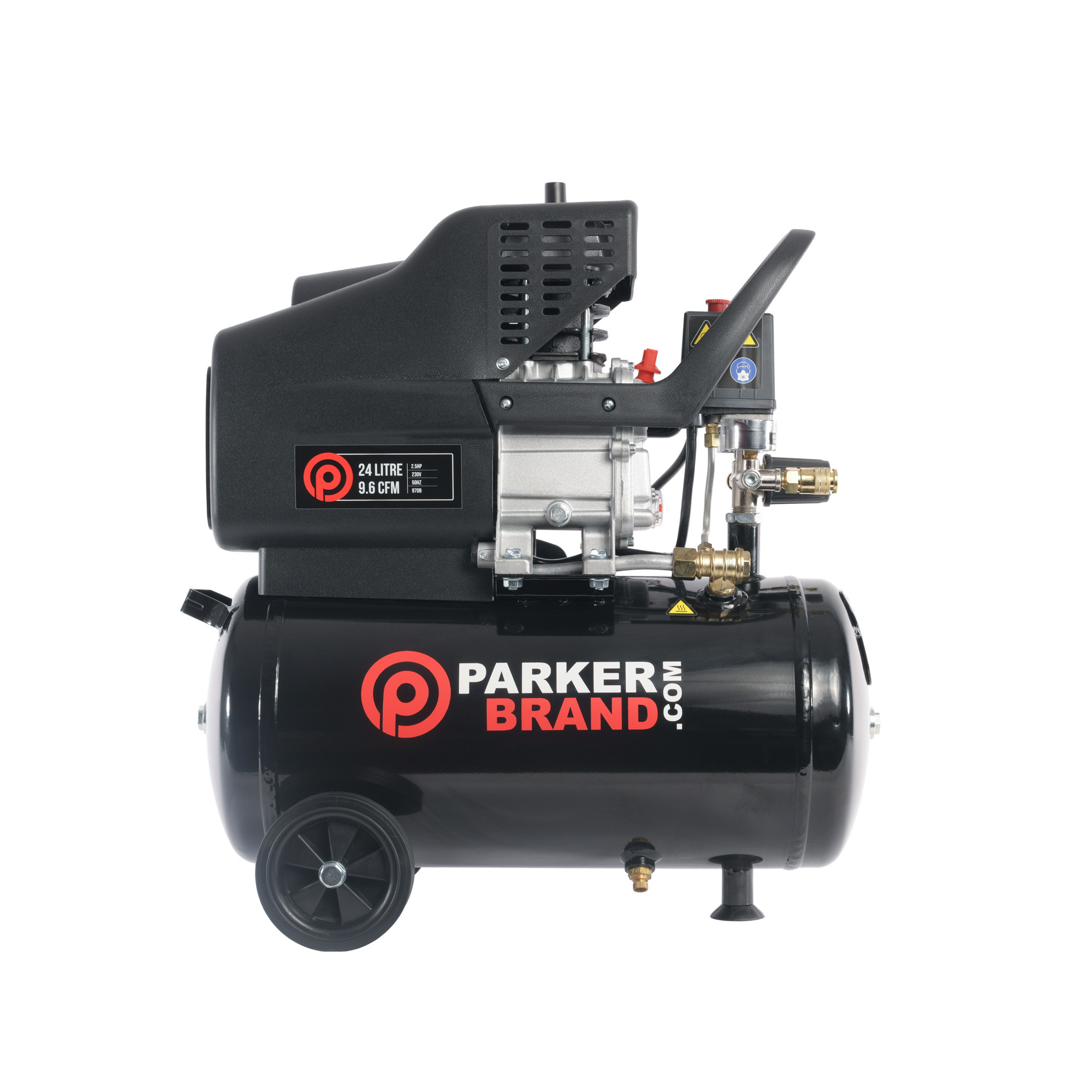24 Litre Air Compressor & Tool Kit - 9.6 CFM, 2.5 HP, 24L | ParkerBrand