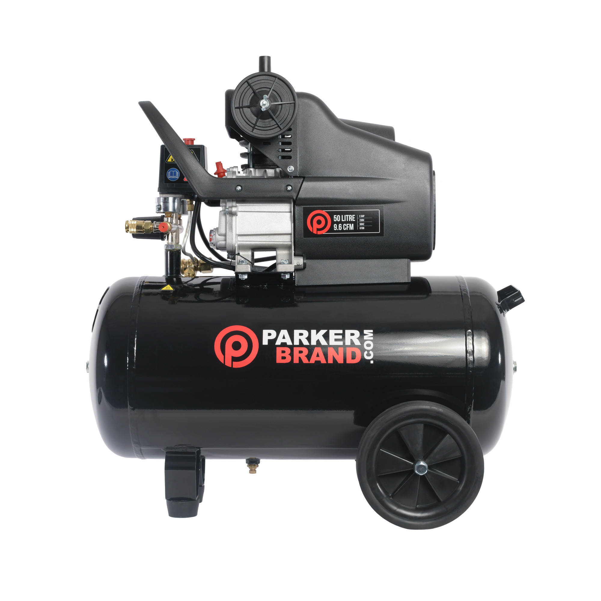 50 Litre Air Compressor - 9.6 CFM, 2.5 HP, 50L | ParkerBrand