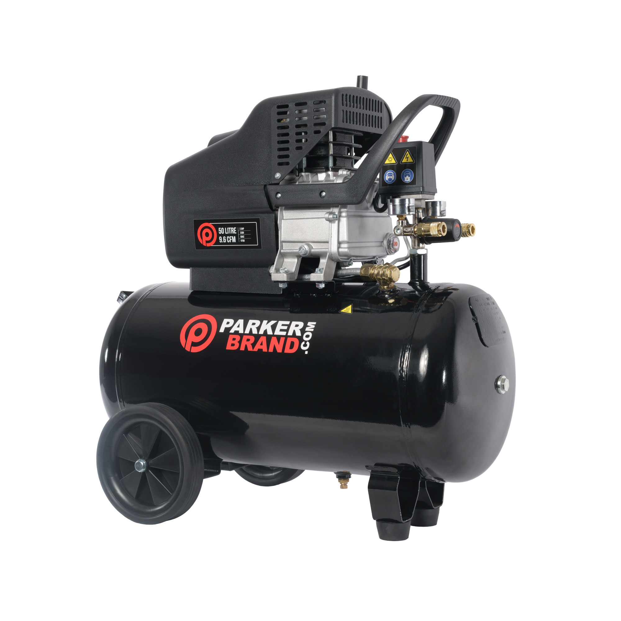 50 Litre Air Compressor - 9.6 CFM, 2.5 HP, 50L | ParkerBrand