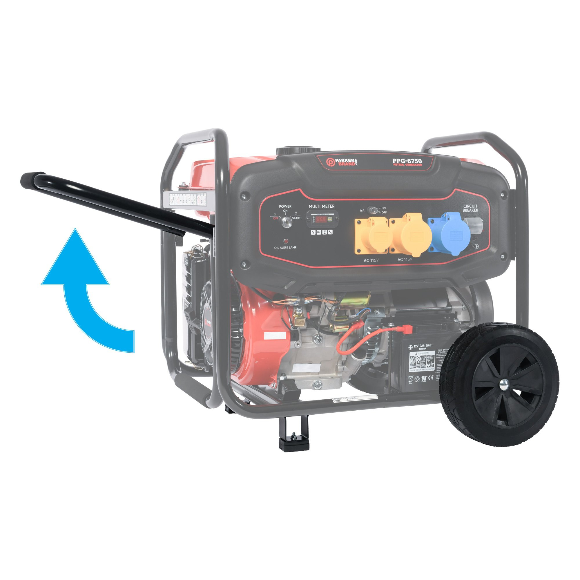 6.75 kVA Portable Petrol Generator with Electric Start | ParkerBrand