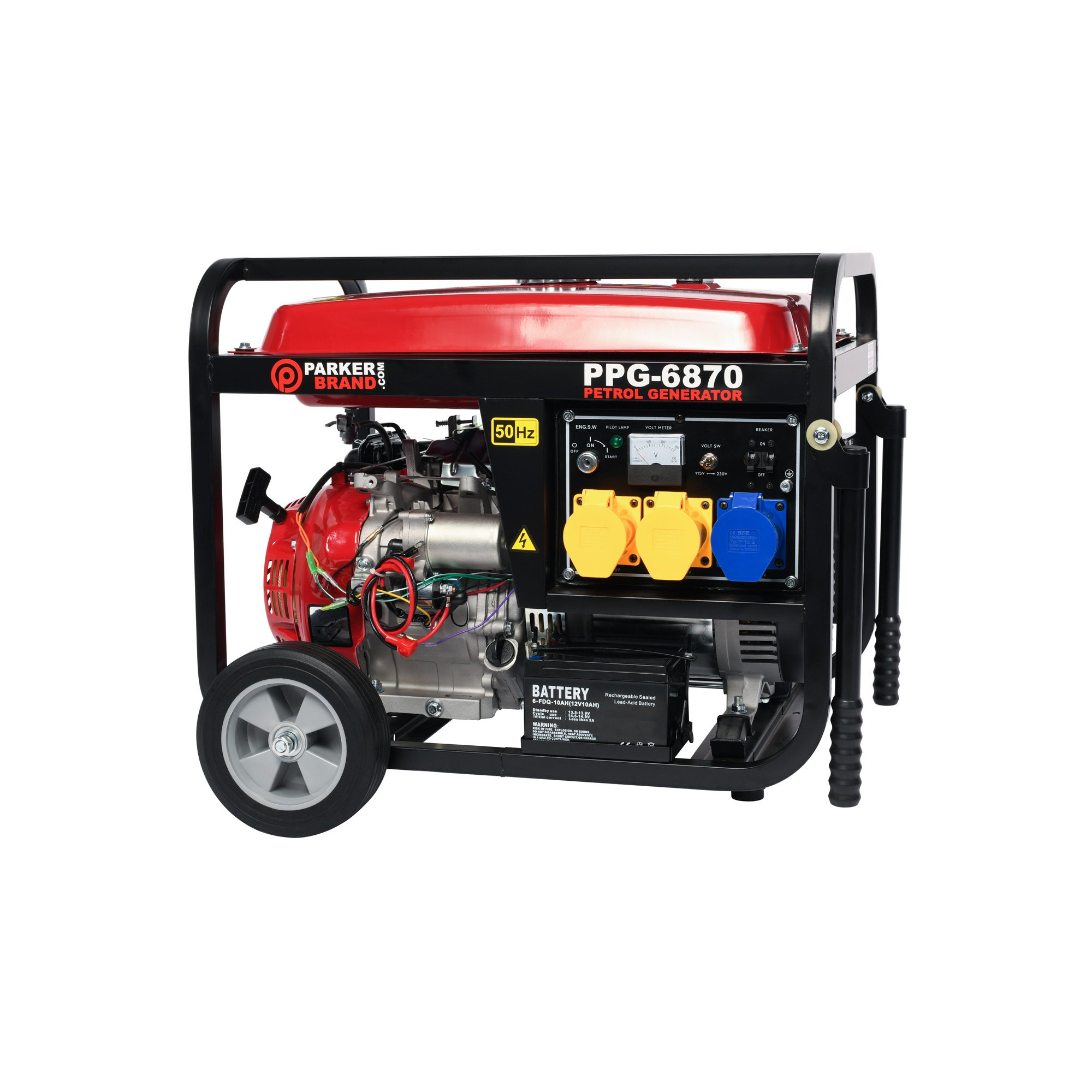 6.87 kVA Portable Petrol Generator with Electric Start | ParkerBrand