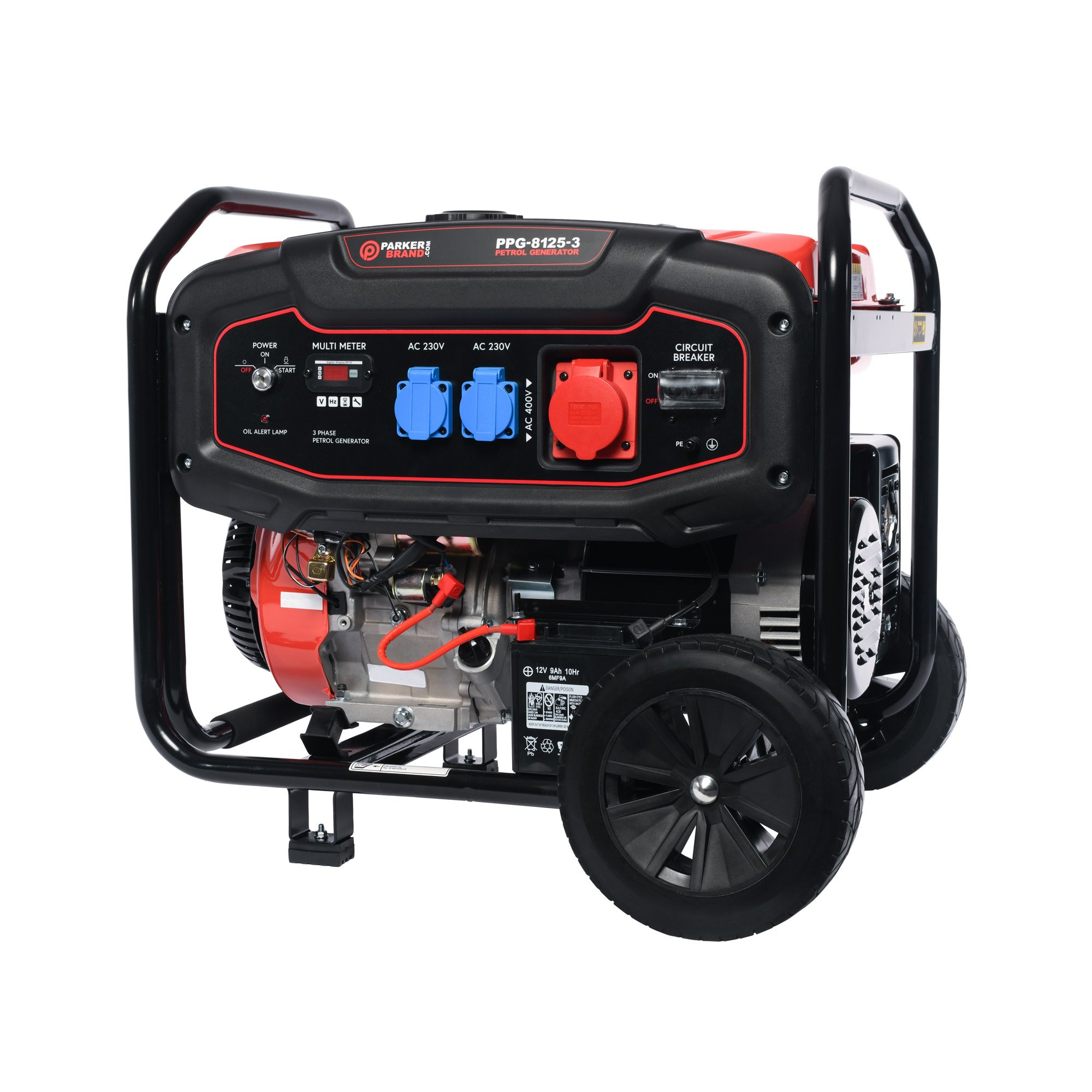 8.125 kVA 3 Phase Portable Petrol Generator with Electric Start ...