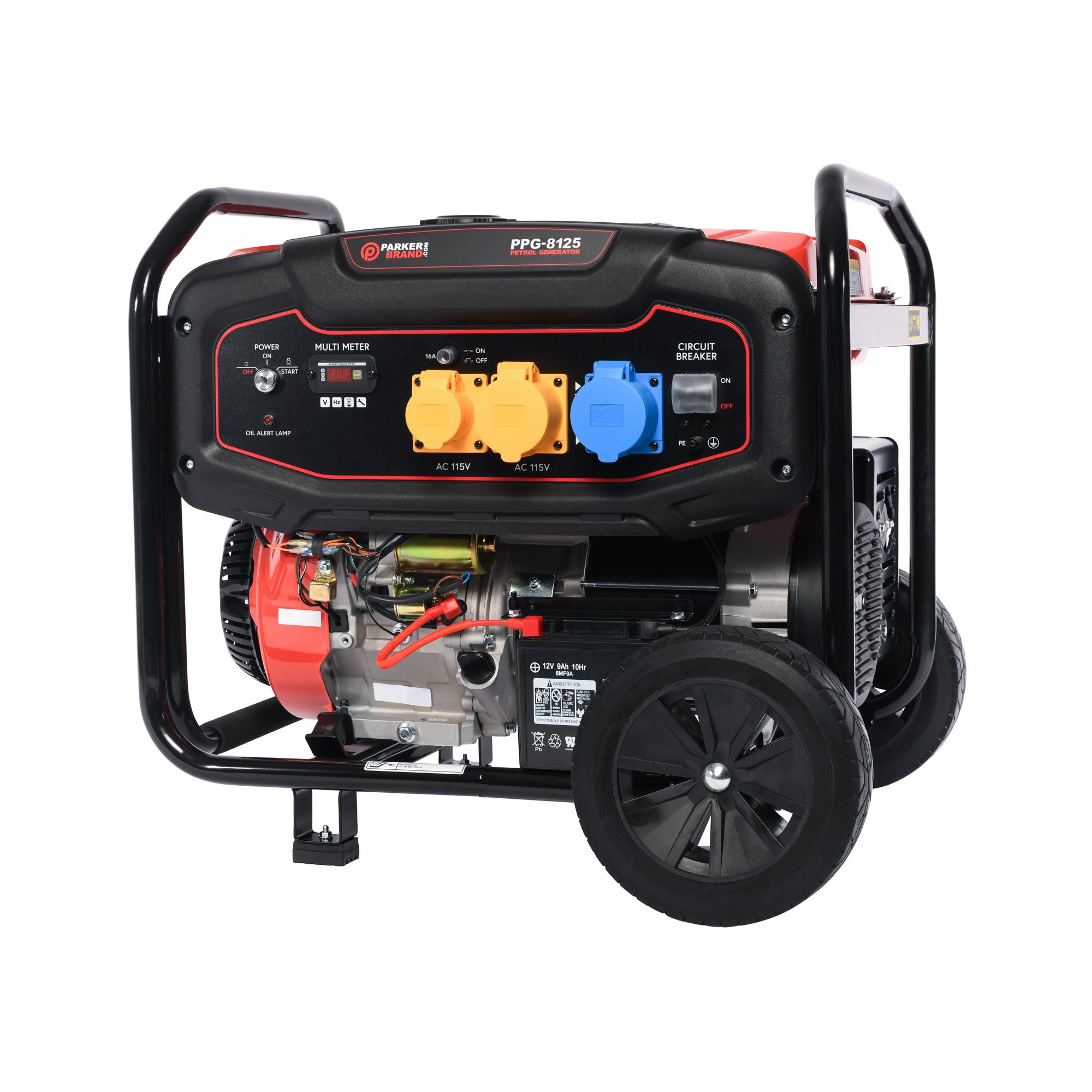8.125 kVA Portable Petrol Generator with Electric Start | ParkerBrand