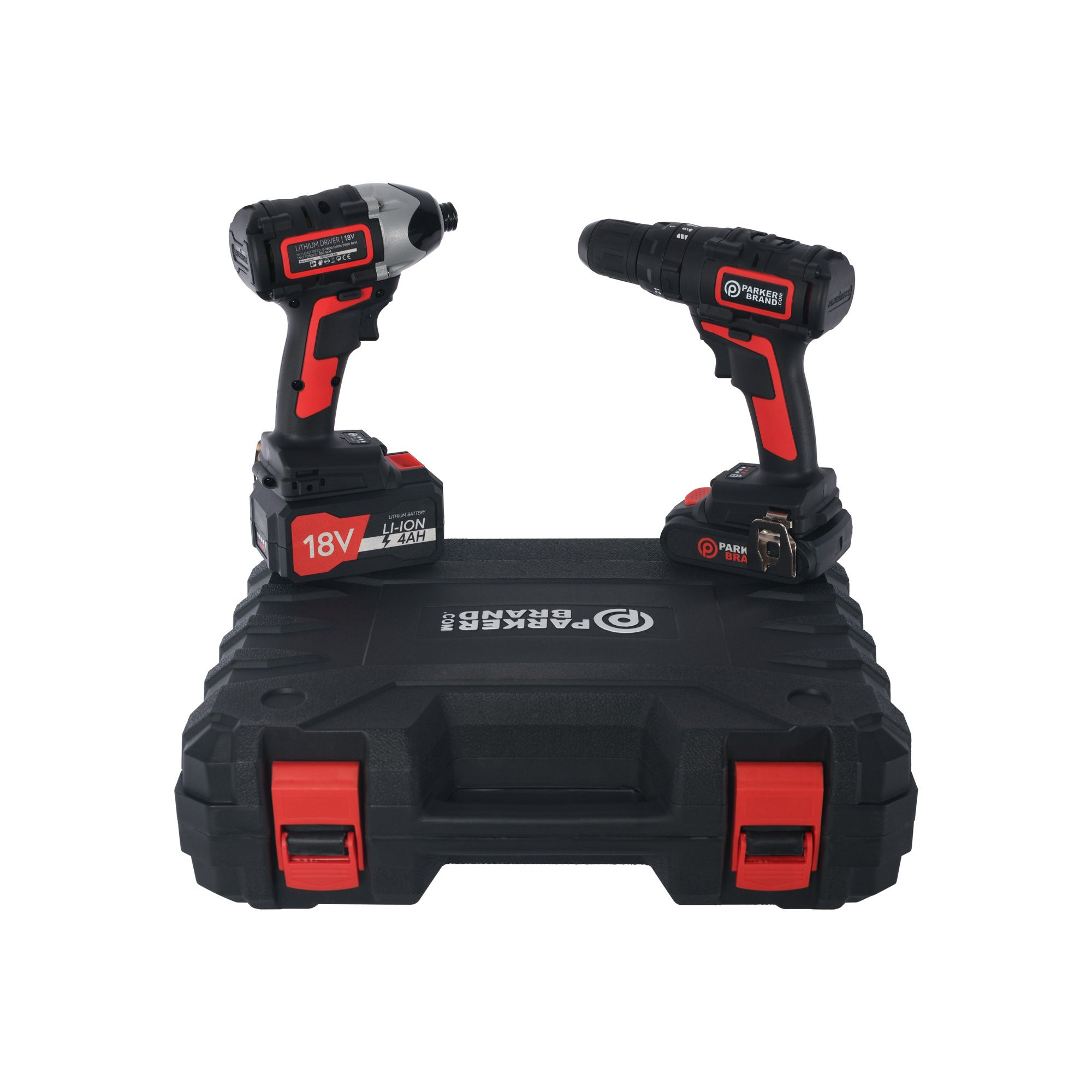 Cordless Hammer Drill Impact Driver Set 18V 4.0Ah Li Ion