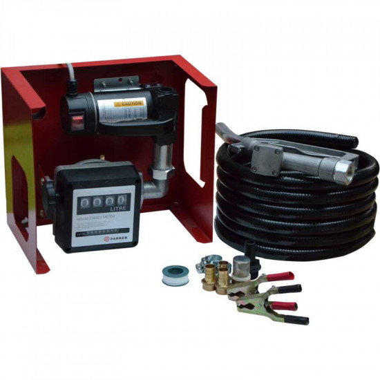 24V Wall Mounted Diesel Transfer Fuel Pump Kit 24V - With Fuel Meter ...