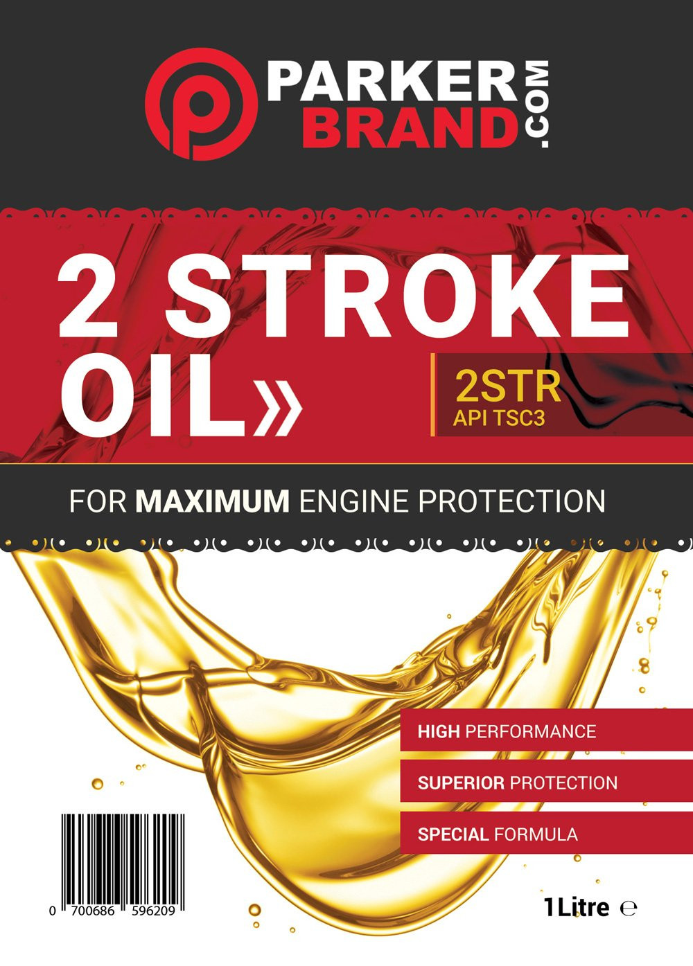12 Pack 1L - 2 Stroke Oil (2T) | ParkerBrand