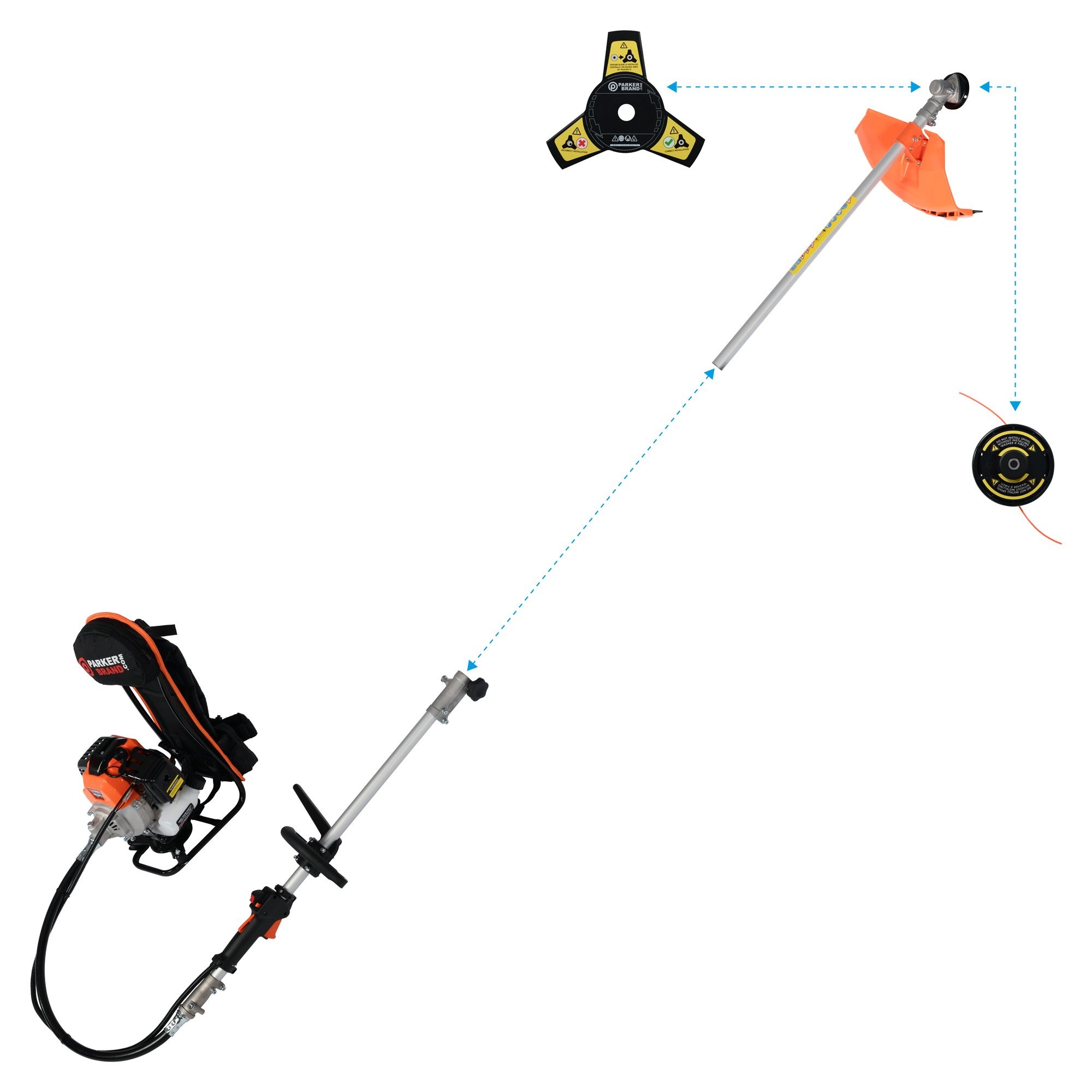 52cc Petrol Backpack Brush Cutter | ParkerBrand