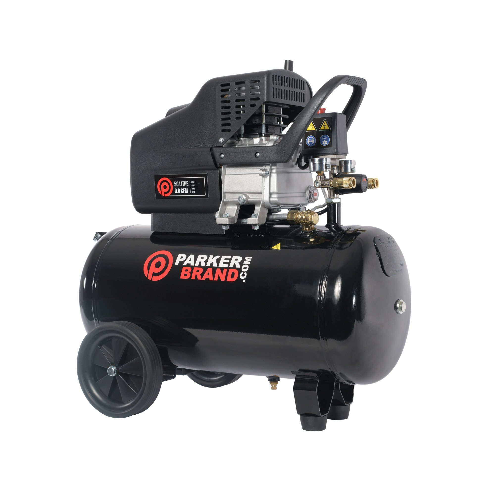 50 Litre Air Compressor - 9.6 CFM & Tool Kit Package | ParkerBrand