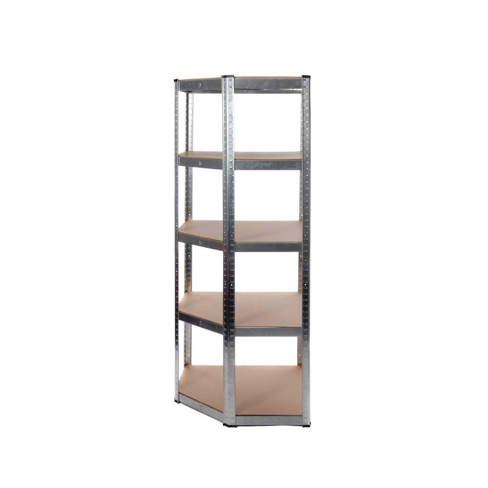 Galvanised Garage Corner Shelving Unit (175KG) - Boltless | ParkerBrand