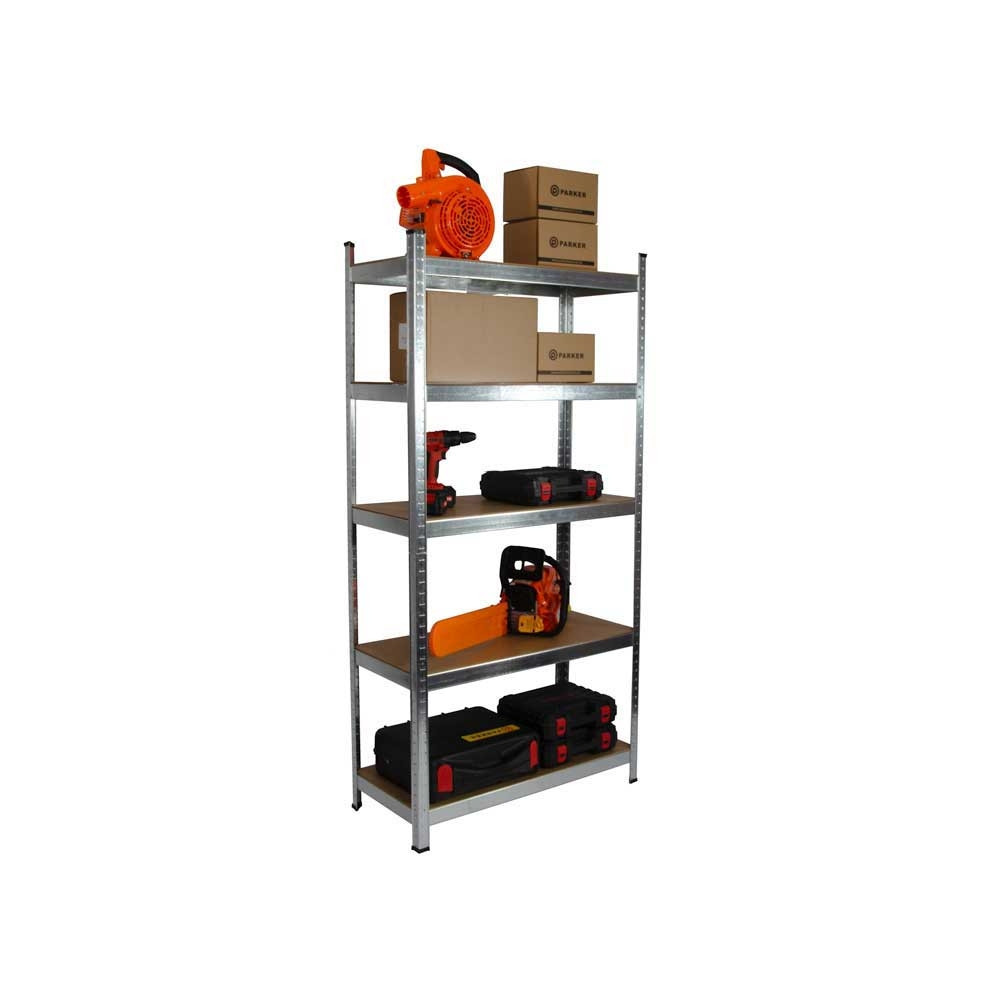 Galvanised Garage Shelving Unit (265KG) - Boltless | ParkerBrand