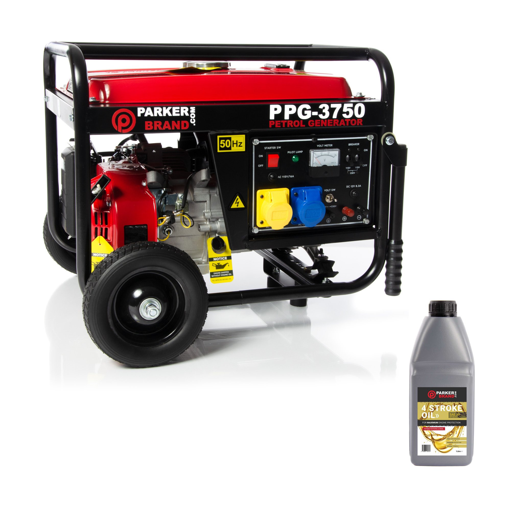 3.75 kVA Portable Petrol Generator + Oil | ParkerBrand