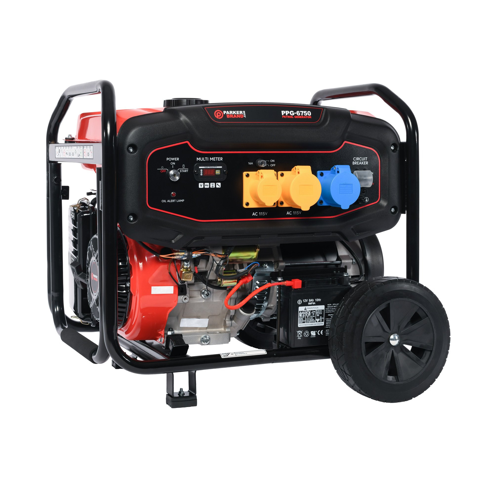 6.75 kVA Portable Petrol Generator with Electric Start | ParkerBrand